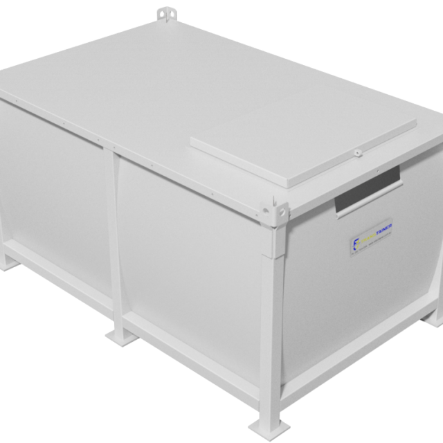 Lube/Oil/Fuel Cube Tank Double Skin Mild Steel Inner - Transtainer