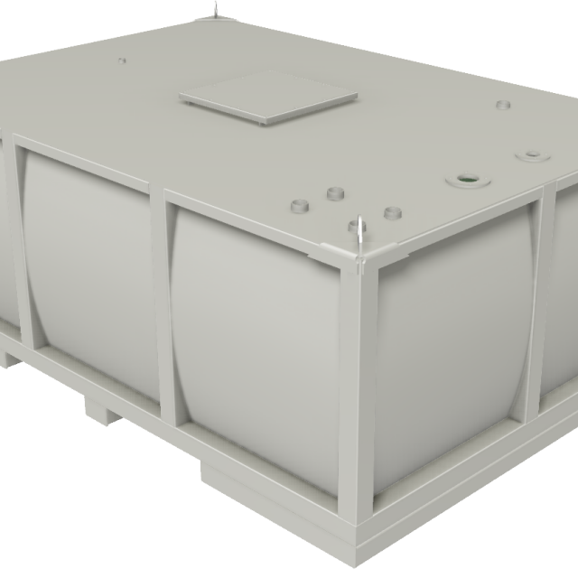 Lube/Oil/Fuel Cube Tank Double Skin Mild Steel Inner - Transtainer