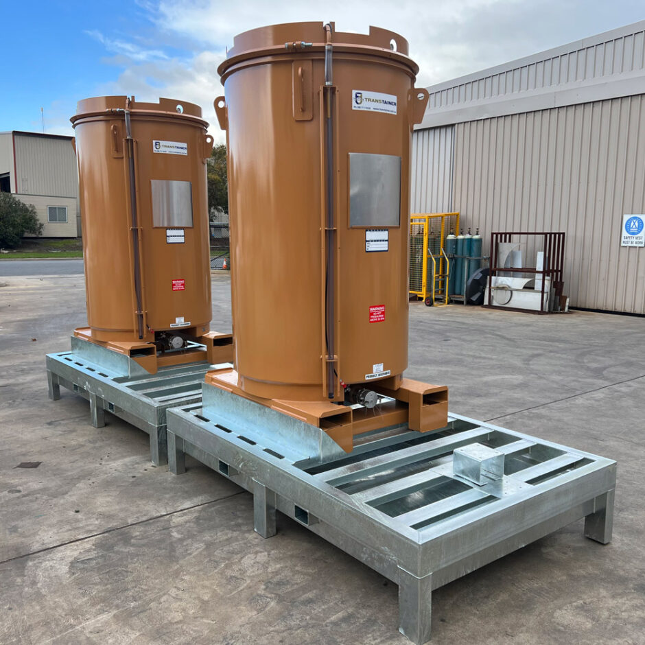 Grease System Pressurised Follower - Transtainer