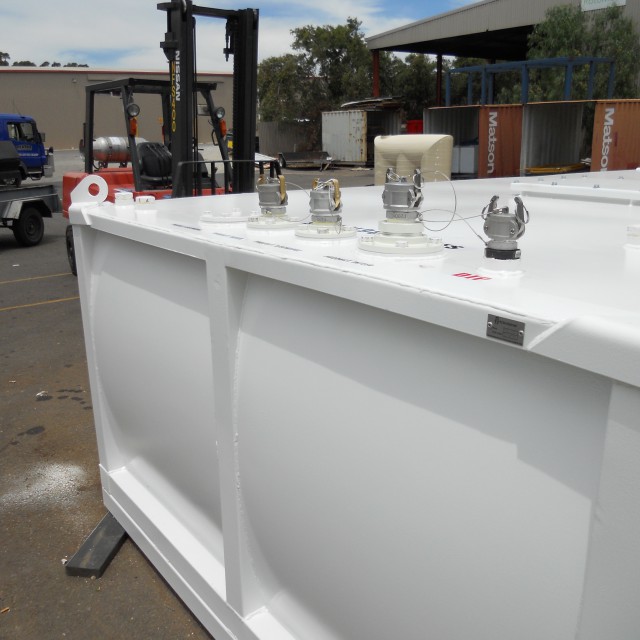 Lube/Oil/Fuel Cube Tank Double Skin Mild Steel Inner - Transtainer