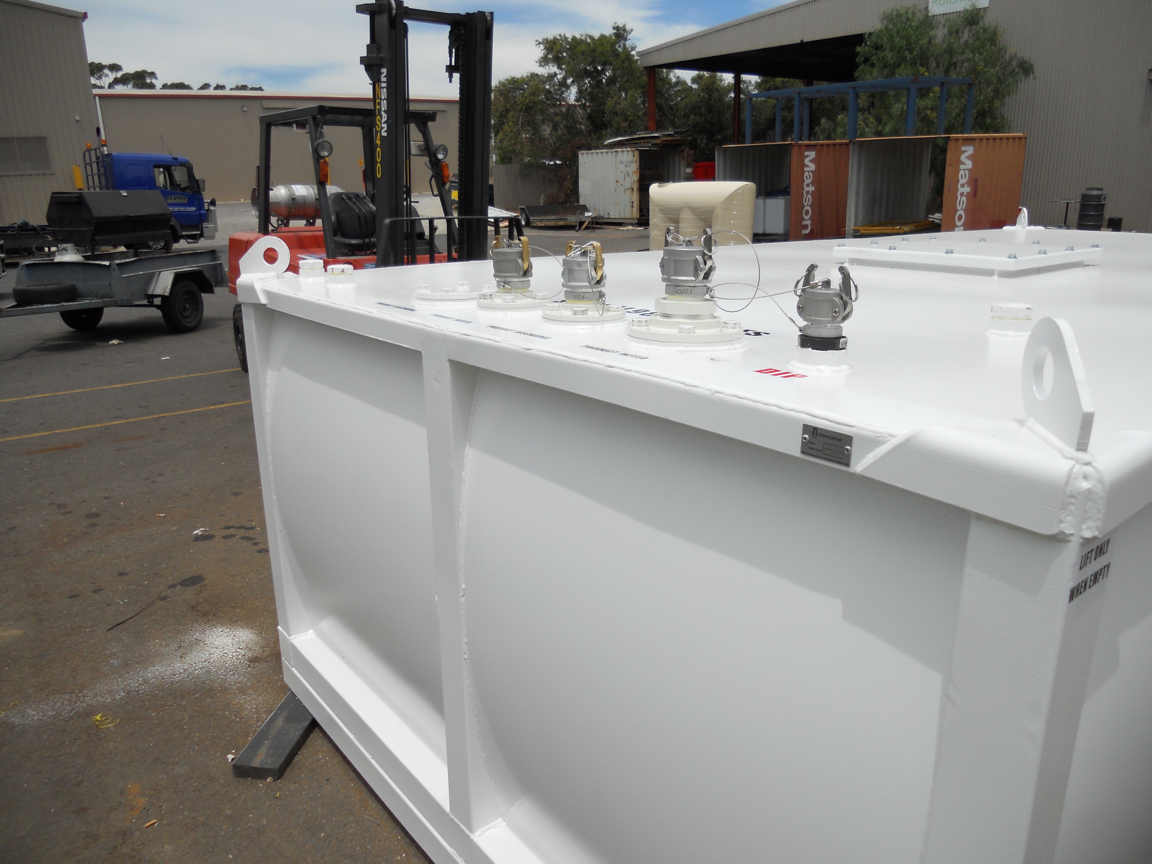 Lube/Oil/Fuel Cube Tank Double Skin Mild Steel Inner - Transtainer