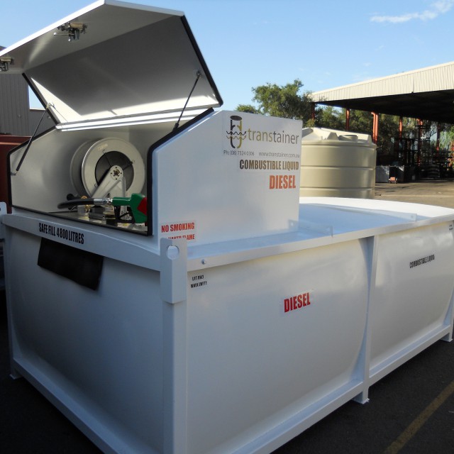 Lube/Oil/Fuel Cube Tank Double Skin Mild Steel Inner - Transtainer