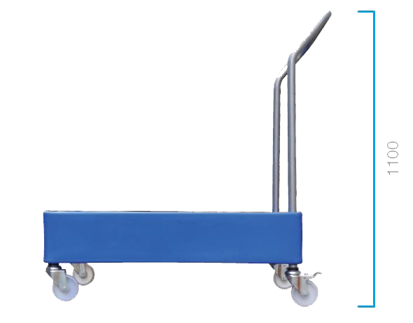 Bunded Trolley, 4 x 25L Containers, Polyethylene - Transtainer
