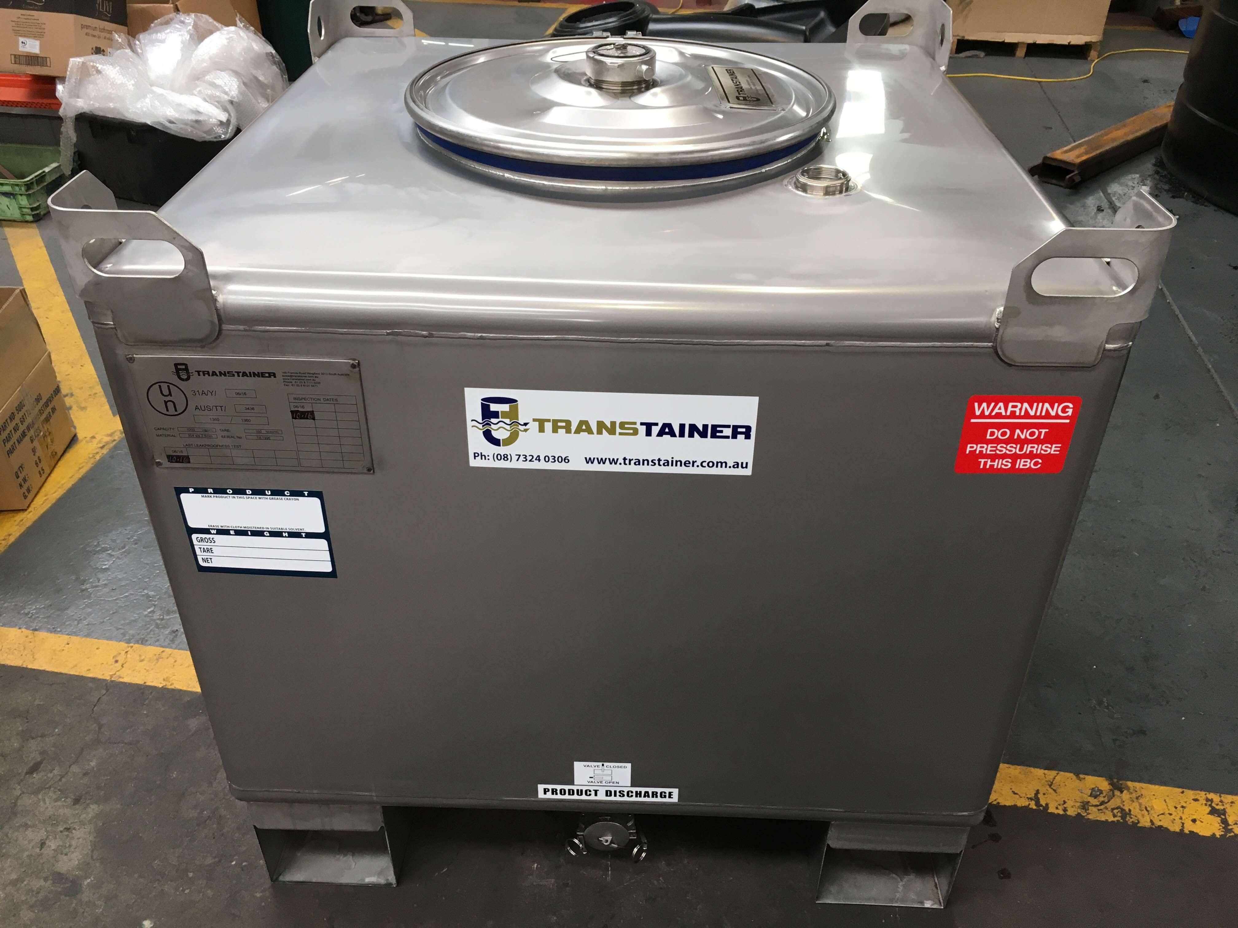 Chemical IBC Stainless Steel General Duty - Transtainer