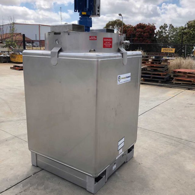 Stainless Steel IBC with Agitator pre-installed - Transtainer